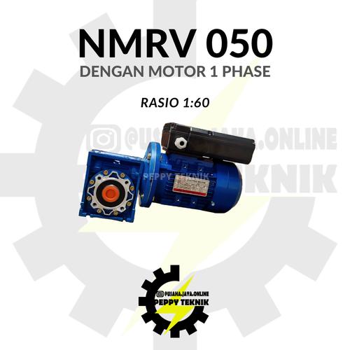 Jual NMRV 050 + MOTOR 0.5 HP 1 PHASE SPEED REDUCER WORMGEAR GEARBOX - 1 ...
