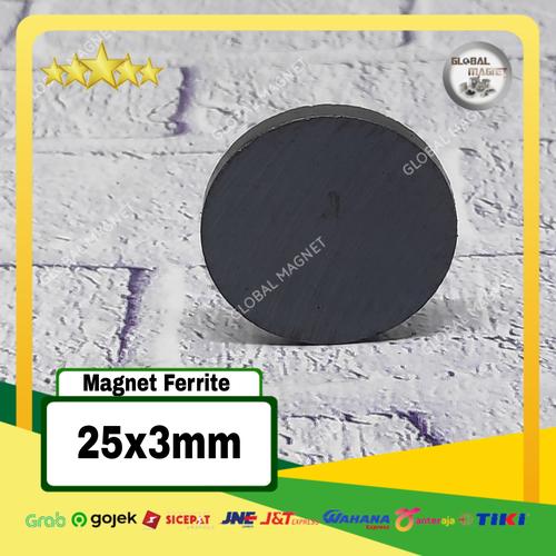 Jual Magnet bulat 25mm x 3mm ferrite hitam - Jakarta Pusat - Global ...