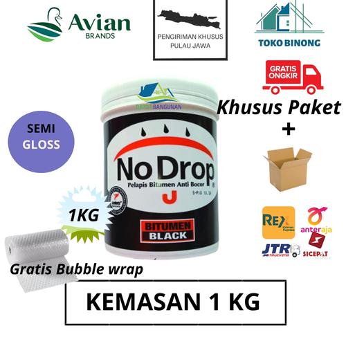 Jual Bitumen Black Waterproofing Cat Pelapis Bitumen No Drop 1 KG PAKET ...
