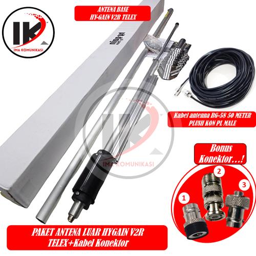 Jual PAKET ANTENA LUAR HY-GAIN V2R TELEX PLUS KABEL ANTENA PANJANG 50meter - Jakarta Barat - IMA ...