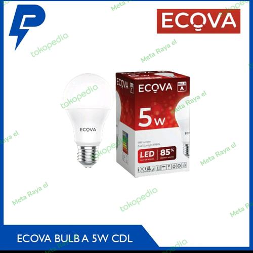 Jual ECOVA Bohlam LED Bulb E27 5Watt Putih Garansi 2 Tahun - Jakarta ...