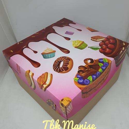 Jual Box kue bakery 25x25cm / kardus kue / dus kue / cake box / tempat ...