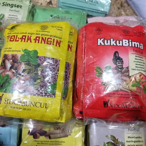 Jual jamu Sido muncul 1pak 10's tolak angin,kuku bima - tolak angin ...
