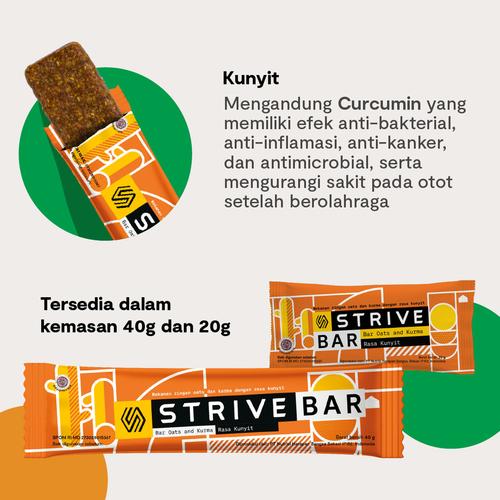 Promo STRIVE BITE RASA KUNYIT 20g 40g ENERGY BAR SATUAN Cemilan Snack ...