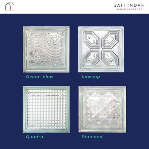 Jual Glass Block Motif / Blok Balok Kaca 1 Dus (6 pcs) - Ocean View ...