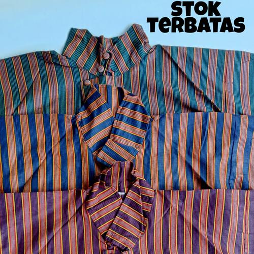 Jual Surjan Lurik Warna Baju Lurik Baju Adat Jawa - coklat biru, M ...