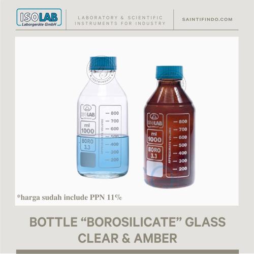 Jual ISOLAB BOTTLE "BOROSILICATE" GLASS CLEAR & AMBER - amber 1000 ml ...