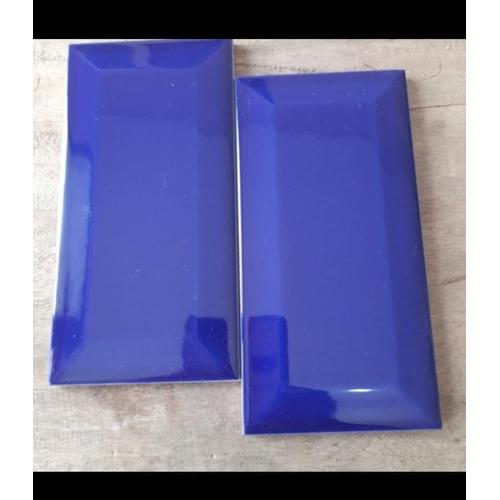 Jual Backsplash Tile Subway uk 75 x 150|Venus Takko Dark Blue Glossy ...