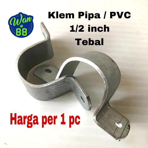 Jual Klem Pipa Besi / PVC 1/2 inch Sanshan Tebal harga per 1 pc - Kota ...
