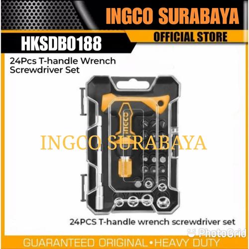 Jual INGCO HKSDB0188 TOOLKIT SEPEDA SET 24PCS T-HANDLE WRENCH ...