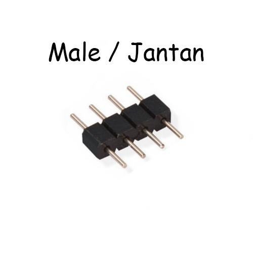 Jual Soket 4 Pin RGB - Male / Female led strip konektor header socket ...