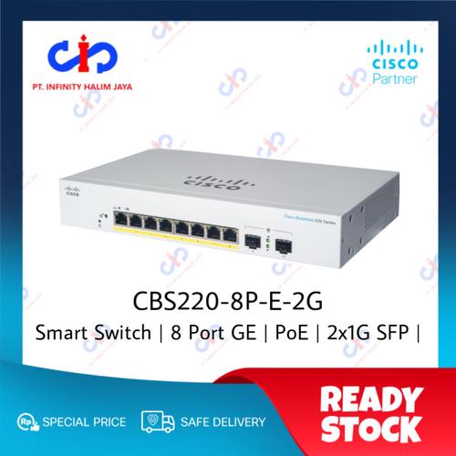 Jual Cisco CBS220-8P-E-2G, 8-port GE, PoE, Ext PS, 2x1G SFP - Cisco ...