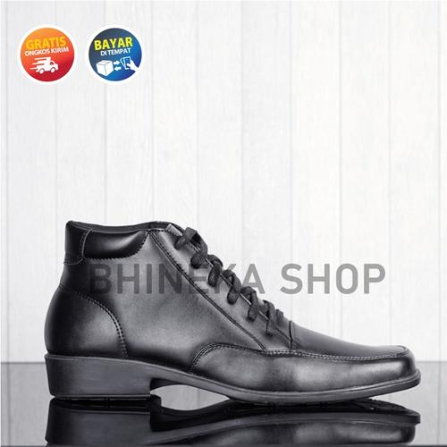 Promo MALCO SEPATU PDH POLISI POLRI TNI SECURITY SATPAM KULIT ASLI TALI ...