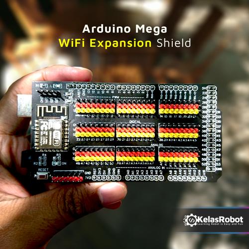 Jual Kelas Robot WiFi Sensor Servo Expansion Shield For Arduino Mega ...