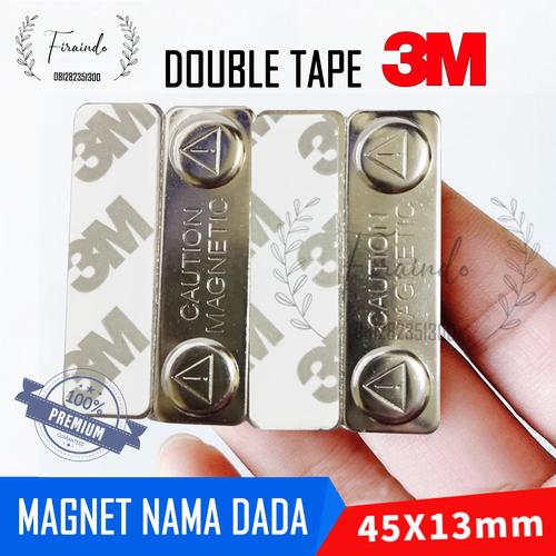 Jual MAGNET Papan Nama Dada Pin Wing Name Tag Lencana ORI Double Tape ...