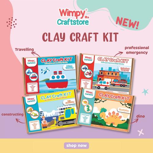 Jual Wimpy Clay Craft KIT 2D Paper Clay Art Set Paket Kerajinan ...