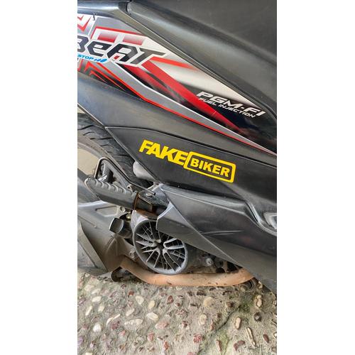 Jual Stiker Sepeda Fake Biker Logo Tulisan Motor Laptop HP Cutting ...