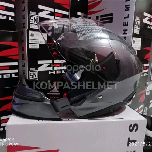 Jual HELM ZEUS ZS 611C SOLID TITANIUM / ZS 611 C SEMI MODULAR HELM ...