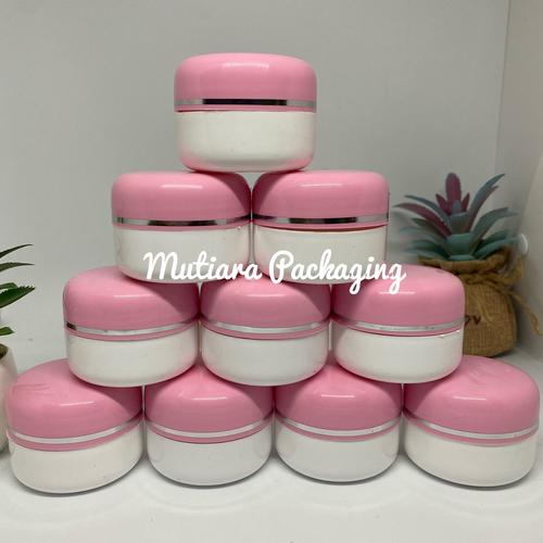 Jual POT CREAM PUTIH-PINK 30GR / JAR KEMASAN SKINCARE 30GR 1PACK ISI ...