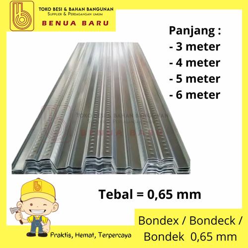 Jual Atap Baja Ringan Bondek 0,65 mm / Atap Bajar Ringan Bondex ...