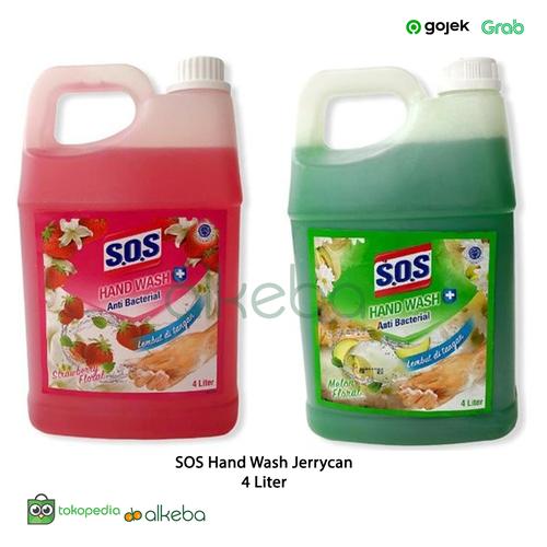 Jual SOS Handsoap hand soap handwash 4 liter sabun cuci tangan - melon ...