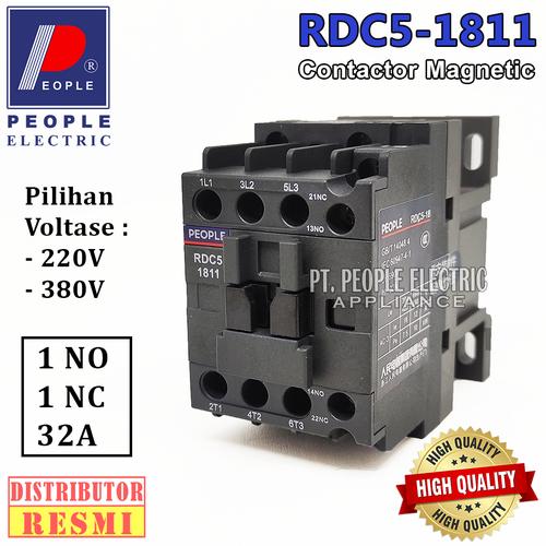 Jual CONTACTOR MAGNETIC RDC5-1811 1NO 1NC KONTAKTOR PEOPLE - Jakarta Barat - People Electric ...