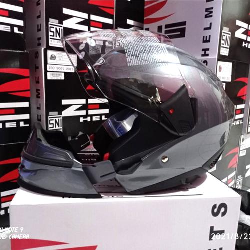 Jual HELM ZEUS ZS 611C SOLID TITANIUM / ZS 611 C SEMI MODULAR HELM ...