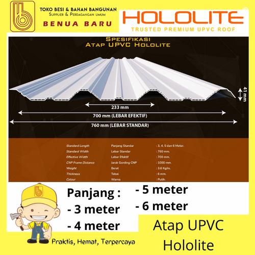 Jual Atap UPVC Hololite / Atap Hololite / Atap Genteng Hololite UPVC ...