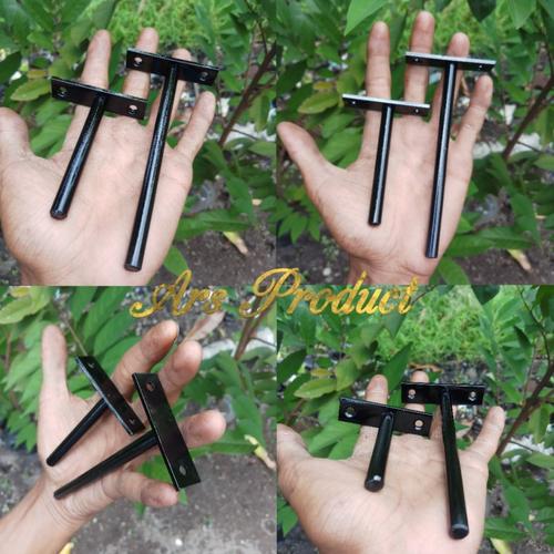 Jual bracket braket besi penyangga ambalan rak dinding melayang Besi ...
