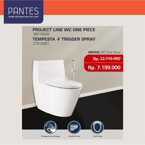 Jual Grohe Paket Kloset WC One Piece Soft Close + Tempesta-F Trigger ...
