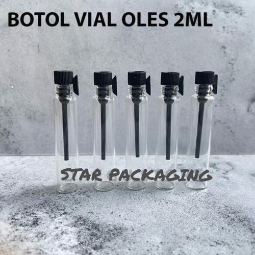 Jual Botol Tester 2ML Botol Vial 2ML Botol Kaca Sample Parfum Hitam ...