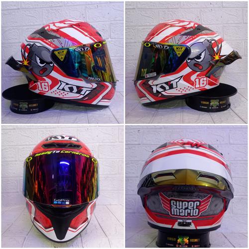 Jual KYT TT COURSE SUPER MARIO REPLICA GP EDITION FULL PAKET GANTENG ...