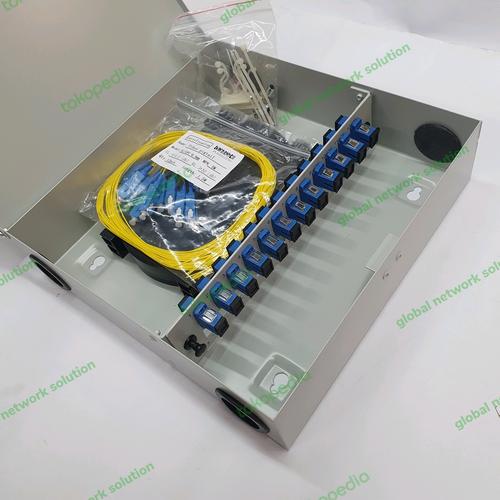 Jual odf 12 core SC fullset / Otb 12 core SC lengkap pigtail singlemode ...