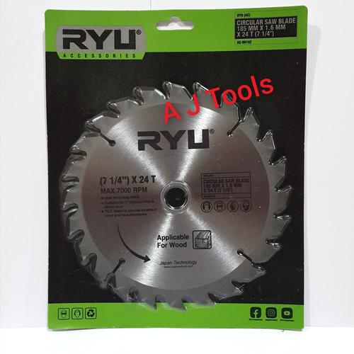 Jual RYU Circular Saw Blade 7" x 24T Mata Gergaji Kayu - Jakarta Barat ...