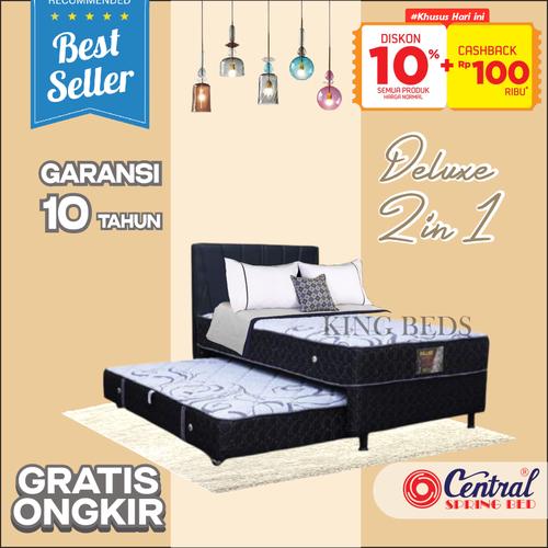 Jual Central Spring Bed Deluxe 2 in 1 matras kasur full bedset 90 100 ...