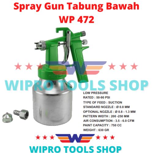 Jual Spraygun Cat Tabung Angin Spray Gun Tabung Bawah WP 472 WIPRO ...