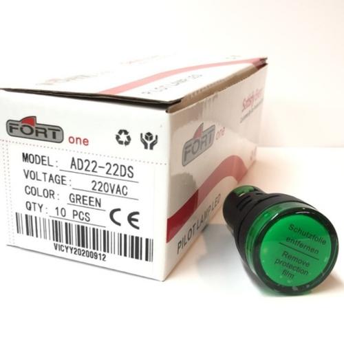 Jual PILOT LAMP 22mm HIJAU FORT 220 VAC AD22 - 22DS - Jakarta Pusat ...