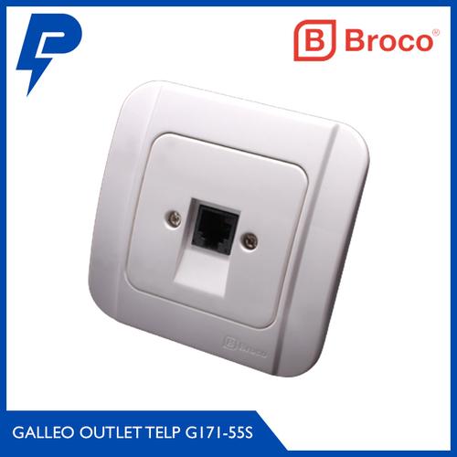 Jual BROCO Outlet Socket Telepon Galleo G171 Putih - Putih - Jakarta ...