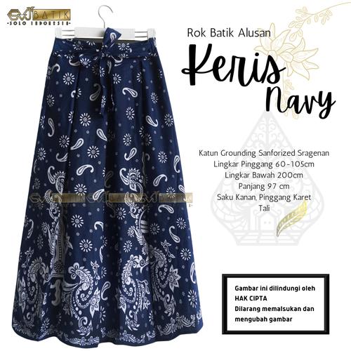 Jual ROK BATIK WANITA KLOK A KATUN ALUSAN NAVY PURPLE HITAM ORI SVJ ...