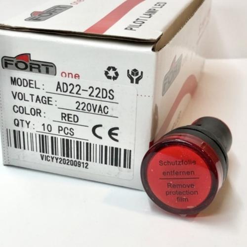 Jual PILOT LAMP 22mm MERAH FORT 220 VAC AD22 - 22DS - Jakarta Pusat ...