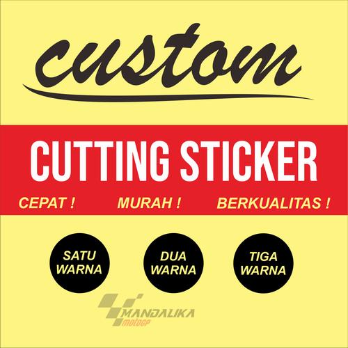 Jual sticker cutting custom 1 2 3 warna murah stiker oracal decal - 3 ...