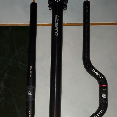 Jual Handlebar litepro seatpost litepro handlebar carbon litepro 25.4 ...
