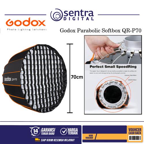 Jual Godox QR-P70 Quick Release Parabolic Softbox 70cm - Grid P70 - Kota Surabaya - Sentra ...