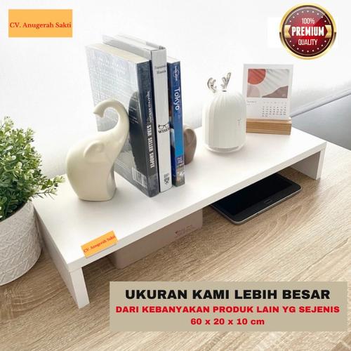 Jual RAK BUKU KANTOR ATAS MEJA MONITOR MINIMALIS TEMPAT LAPTOP STAND ...