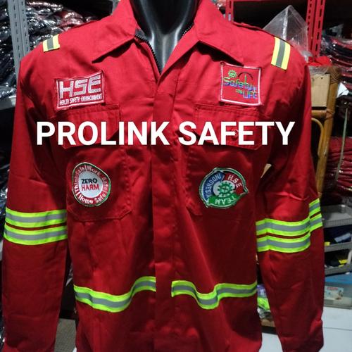 Jual SERAGAM SAFETY MERAH FULL LOGO HSE TEAM - Merah, S - Kab ...