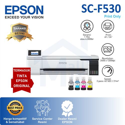 Promo PRINTER EPSON SUBLIMASI SURECOLOR SC-F530 SC F530 A1 24INCI BAJU ...