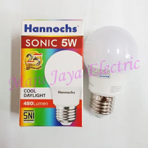 Jual Lampu LED Hannochs Sonic 5 W Watt Putih / Kuning Bohlam 5W 5Watt ...