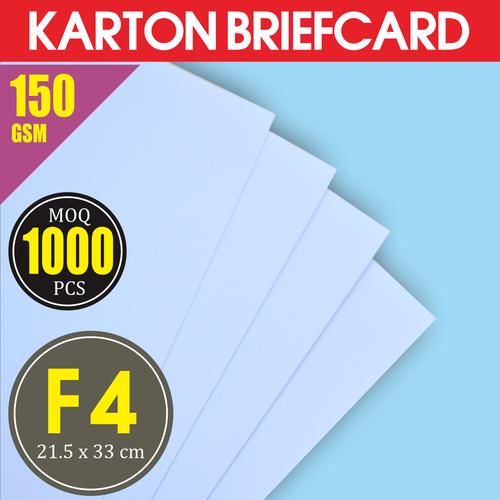 Jual Kertas Karton BC / Briefcard Polos Ukuran F4 (215 x 330) - Kota ...