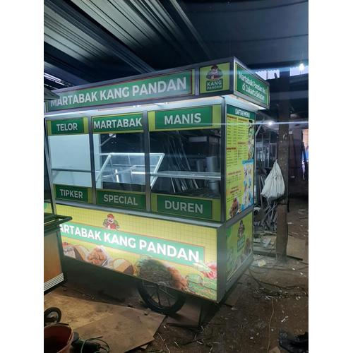 Jual Gerobak Aluminium Martabak Neon Box Murah Gratis Branding ...