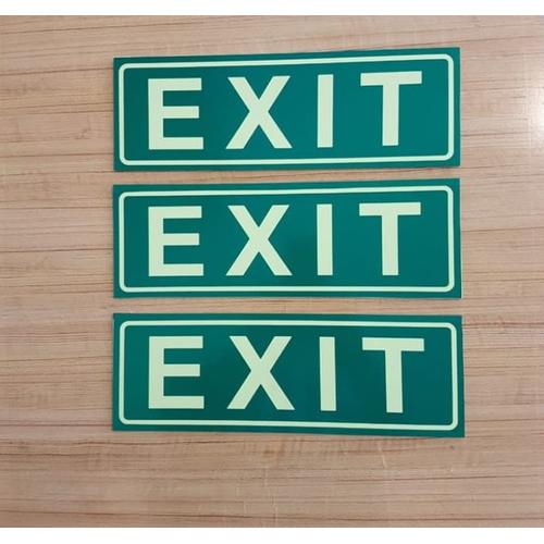 Jual SIGN AKRILIC K3 RAMBU SAFETY EXIT GLOW IN THE DARK UK 10X30CM ...